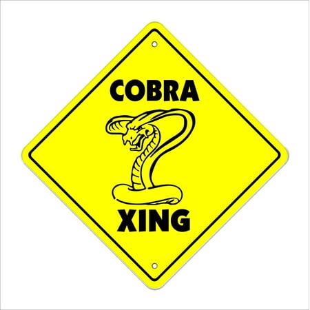 Cobra Crossing Sign Zone Xing | Indoor/Outdoor | 20" Tall Sign king ...