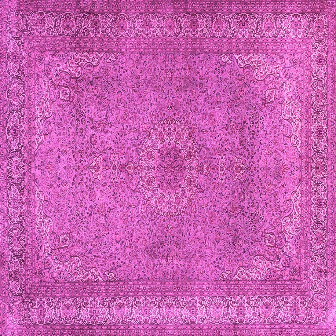 Ahgly Company Indoor Square Persian Pink Traditional Area Rugs, 5 ...