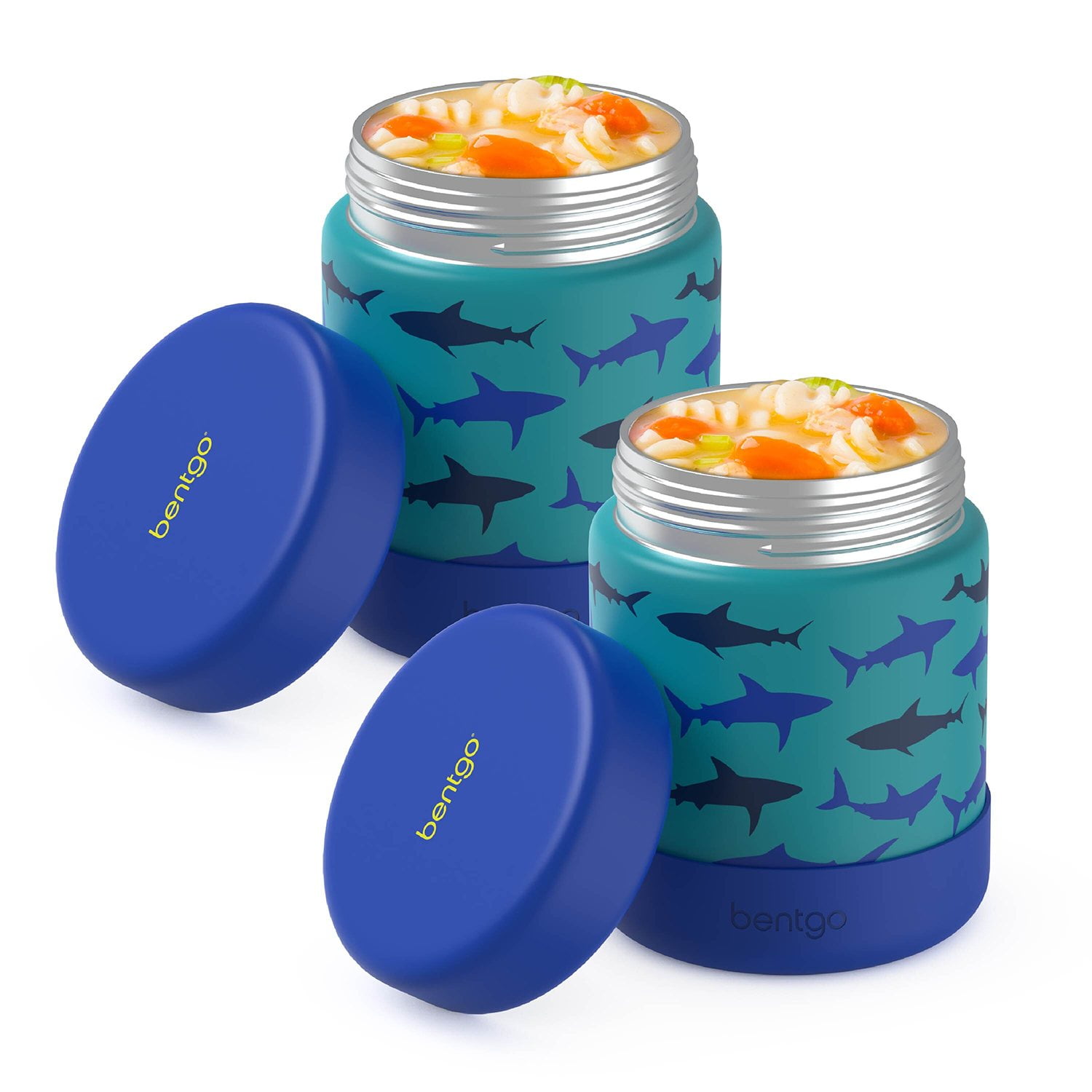 Bentgo Kids 2-Pack Stainless Steel Food Jar, Assorted Designs ...