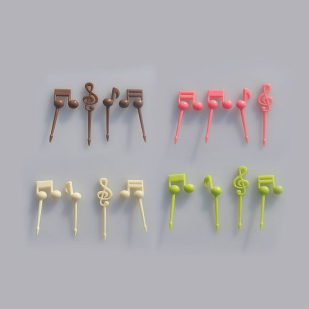 16pcs Colorful Plastic Musical Note Shape Food Musical Note fruit Fruit ...