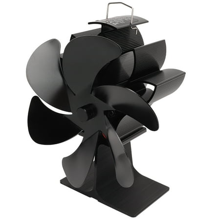 Stove Eco Fan, Black Heat Powered Fan 6 Blade 1400rpm Wind Speed For ...