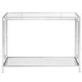 GoDecor Square Glass Console and Sofa Table Entryway Table with Lower ...