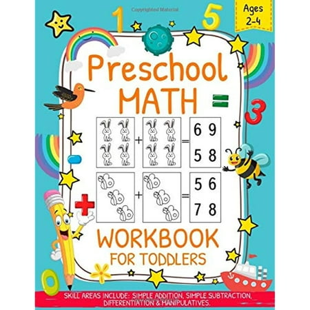 Preschool Math Workbook for Toddlers Ages 2-4: Beginner Math Preschool ...