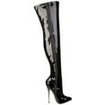 DAGGER-3000, 6 1 4" Solid Brass Heel Plain Stretch Thigh Boot - Walmart.com