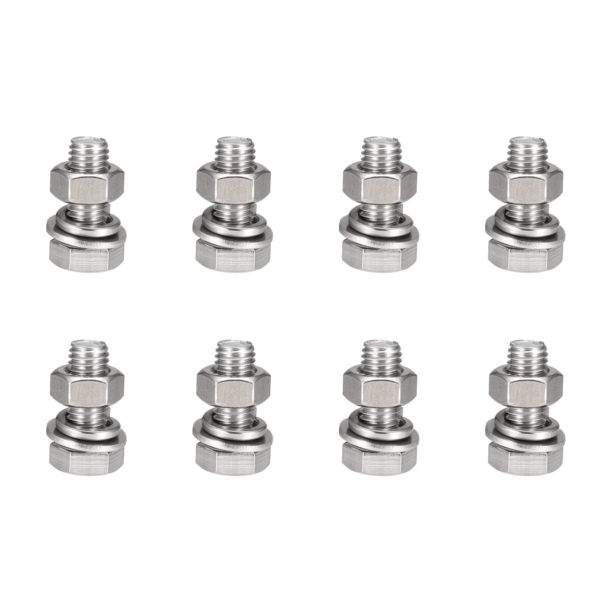 Uxcell M10 X 25mm 304 Stainless Steel Hex Head Screws Bolts Nuts Flat uxcell-m10-x-25mm-304-stainless-steel-hex-head-screws-bolts-nuts-flat