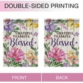 Grateful Thankful Blessed House Flag Double Sided, Spring Summer Flower ...