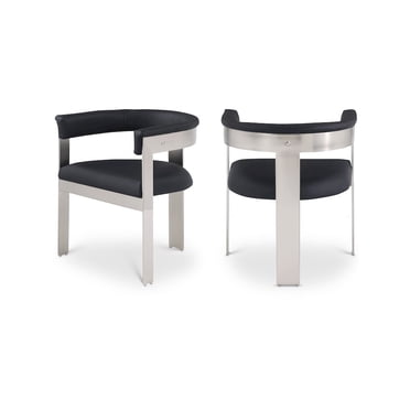 Meridian Furniture Romeo Black Vegan Leather Dining Chair (Set of 2 ...