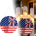 4th of July Wooden Hanging Door Sign -Stars & Stripes Design-11.8In ...