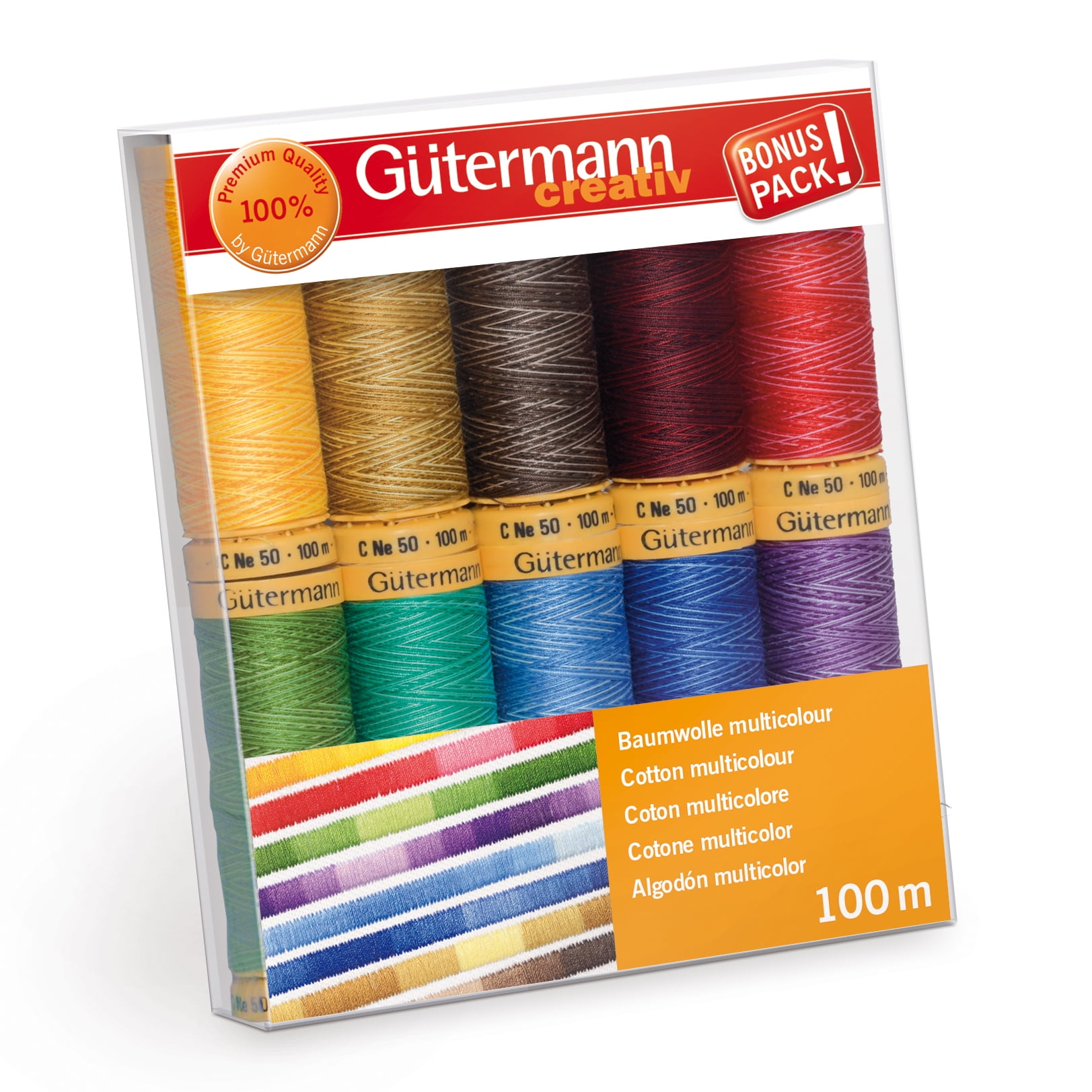 Gutermann Natural Cotton C 50 Assorted Thread Set 10 x 100m - Walmart.com