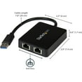 StarTech.com USB 3.0 to Dual Port Gigabit Ethernet Adapter NIC w/ USB ...