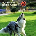 Dog Balls with Bell Sound Rubber Bouncy Fetch Ball Chew Resistant Teeth ...