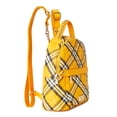 Madden NYC Women's Mini Quilted Zip Backpack Yellow Plaid - Walmart.com