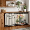Back To School Cabinet Curtains 28" W x 51" L Tulips Floral Vase Pencil ...