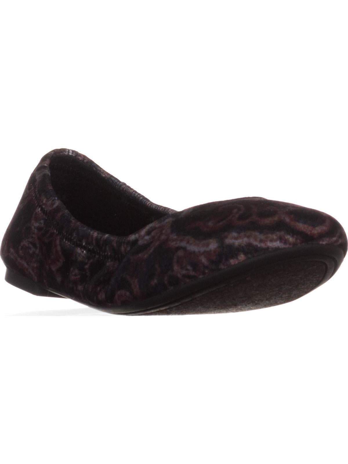 Womens Lucky Brand Emmie Round Toe Ballet Flats, Black Multi Paisly ...