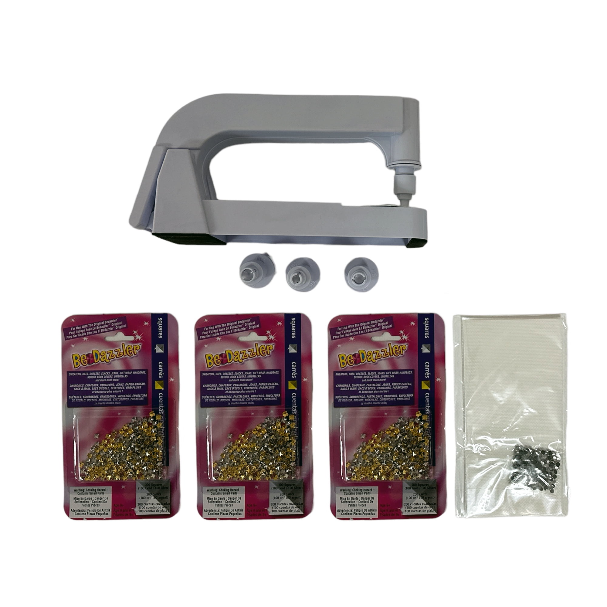 Bedazzler DELUXE Gold & Silver Square Kit 600 pernos cuadrados TV Time ...