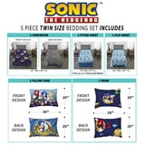 Sonic the Hedgehog Kids Twin Bed in a Bag, Gaming Bedding, Comforter ...