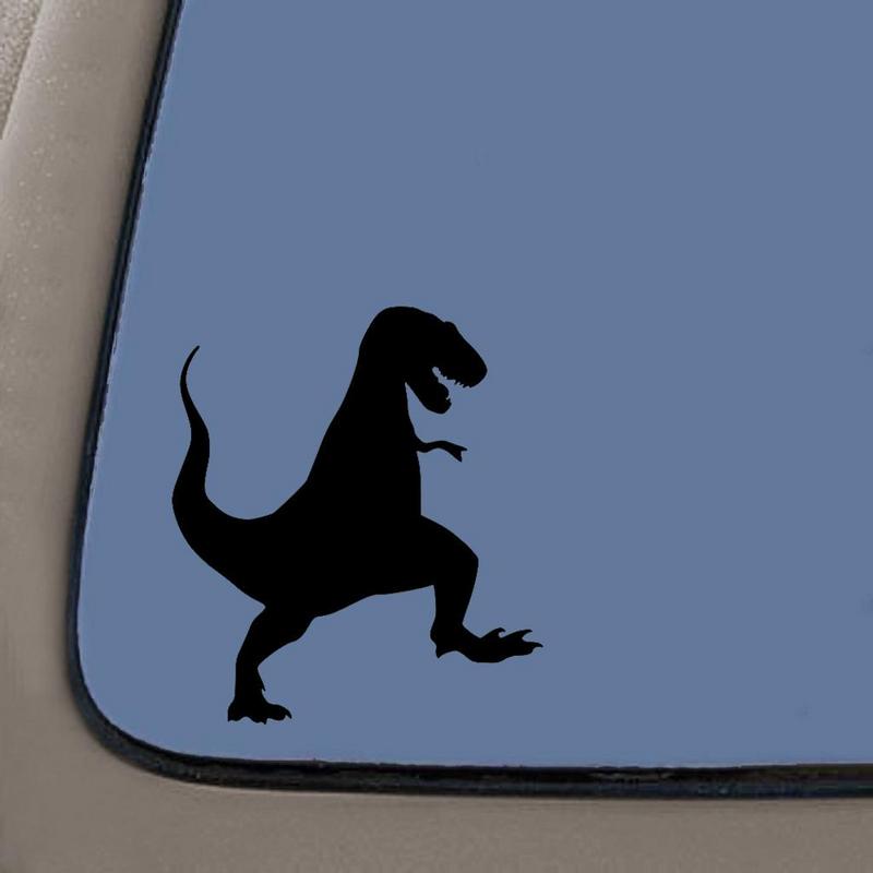 T-Rex Vinyl Decal | 5.5-Inches Tall | Black Vinyl Decal | Car Truck Van ...