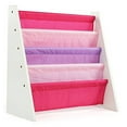 Humble Crew Kids Friends Bookshelf 4 Tier Book Storage, White/Pink ...