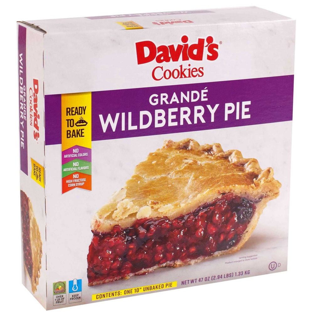 Foxtail David Cookies Unbaked Grande Wild Berry Pie, 47 Ounce -- 6 per ...