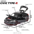 1/32 Honda Civic Type R Toy Car For Children Diecast Miniature Model ...