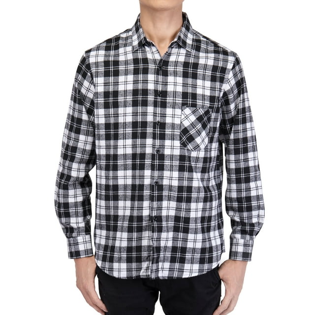 Sayfut Plaid Button Up Shirt Faded Glory Men Flannel Shirt Button Down