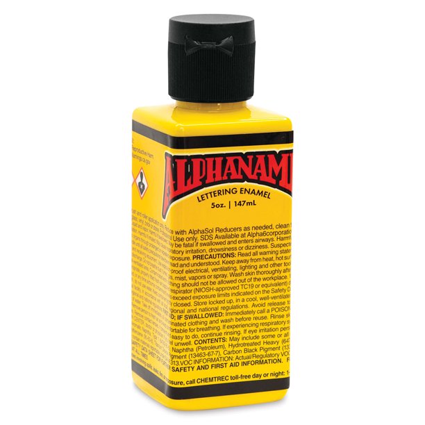 Alpha6 Alphanamel Lettering Enamel - Alpha Yellow, 147 ml, Bottle ...