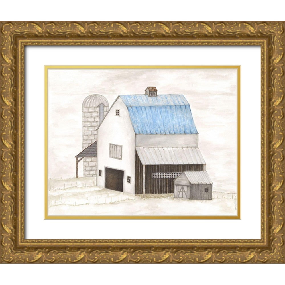 Shamp, Cindy 32x26 Gold Ornate Wood Framed with Double Matting Museum ...