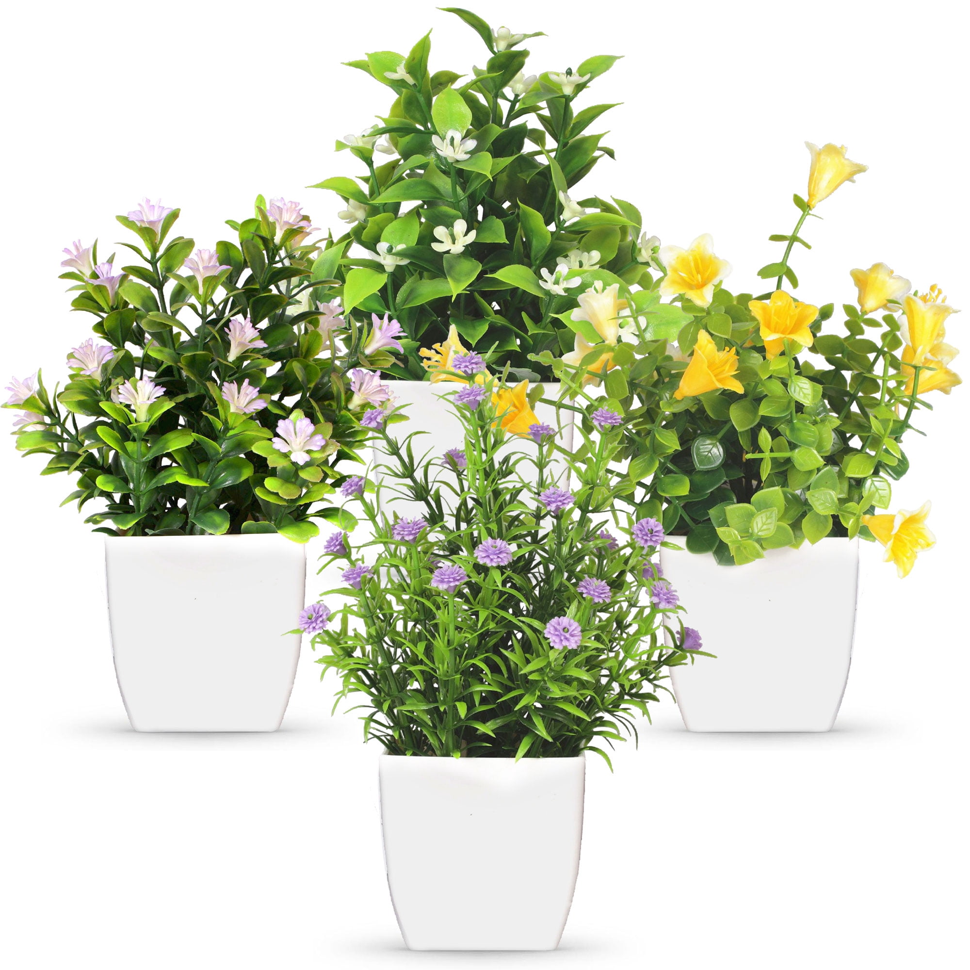 Click here for Semfri 4pcs Small Plastic Plants Fake Plants With... prices