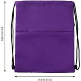 Drawstring Backpack Water Resistant String Bag Sports Sackpack Gym Sack ...