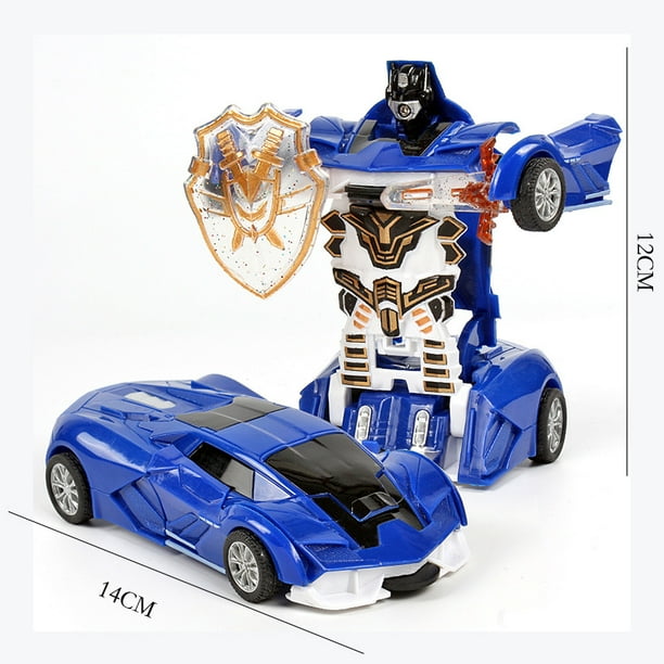 (Two Pieces) Collision Deformation Toy Car Autobot Robot Inertia Impact ...