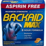 Backaid Maximum Strength Backache Pain Relief, Non Drowsy - 28 Pills, 2 ...