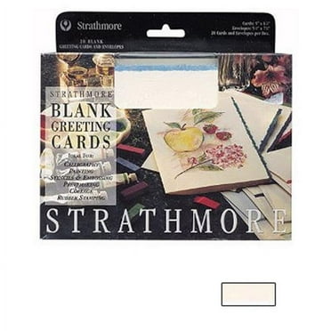 Strathmore Creative Cards, Full Size, Fluorescent White with Deckle, 50 ...