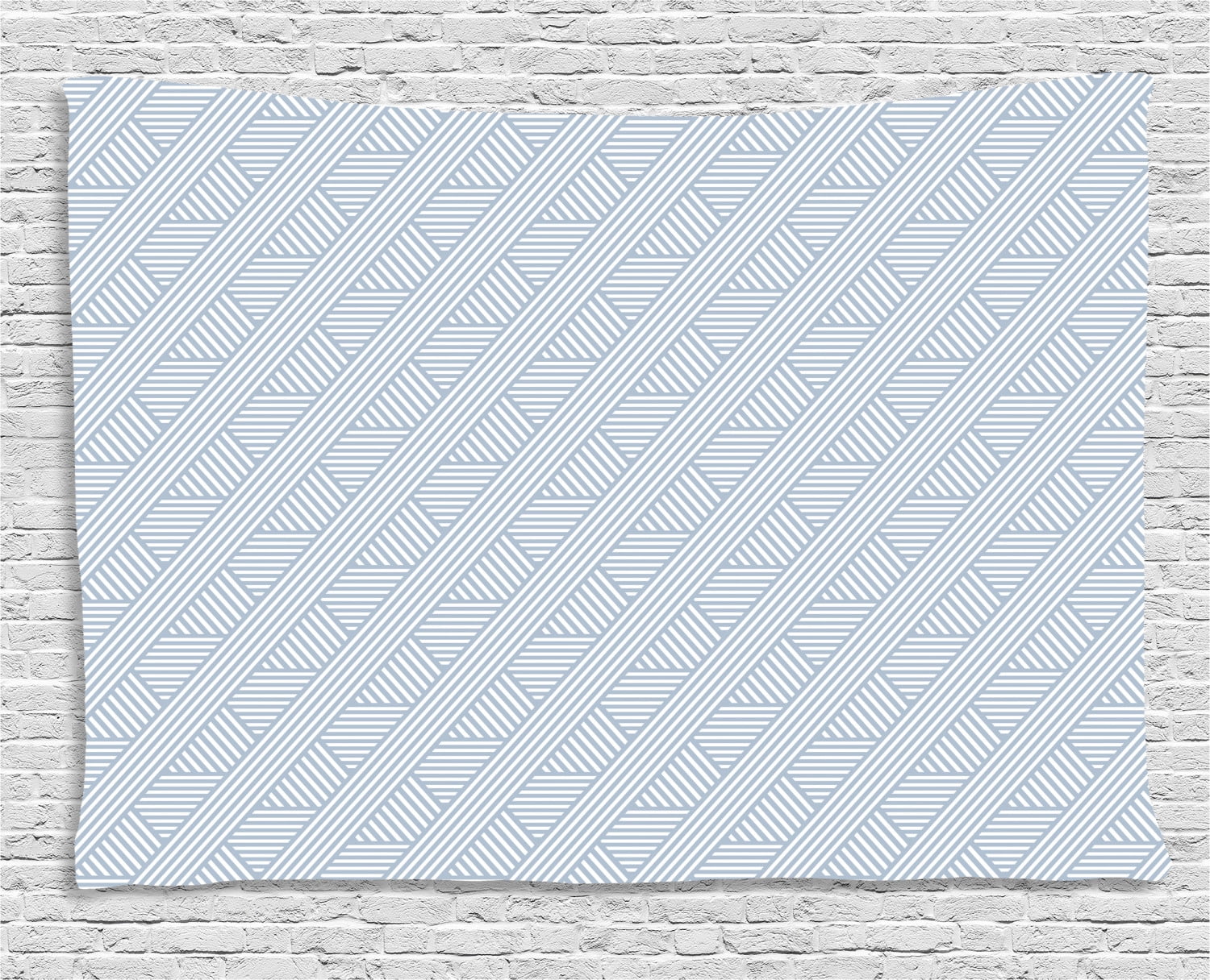 Stripes Tapestry, Monochrome Diagonal Lines Geometric Composition ...