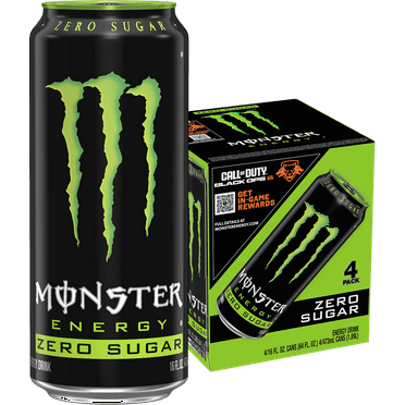 Monster Zero Ultra Energy Drink, Sugar Free, Caffeine Boost, 16 fl oz ...