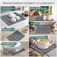 Counter & Drying Mat Dark-Gray Marble Pattern 16" x 12" Kitchen ...