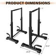 Exercise Equipment Dip Bar Station Set, 6 Level Adjustable Pull Up Bars ...