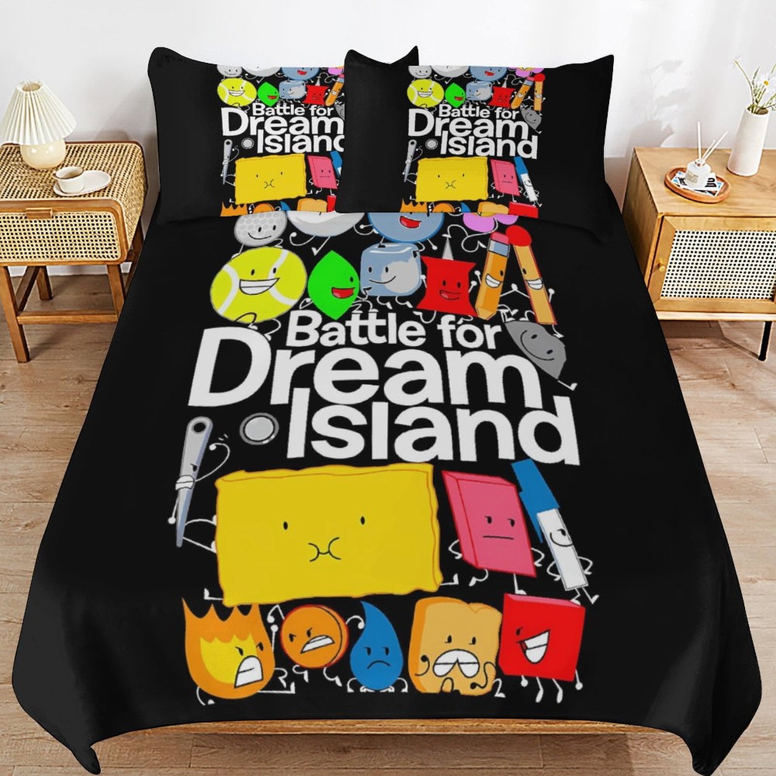 Battle for Dream Island BFDI Bed Duvet Cover Microfiber Bedding Sets 3D ...
