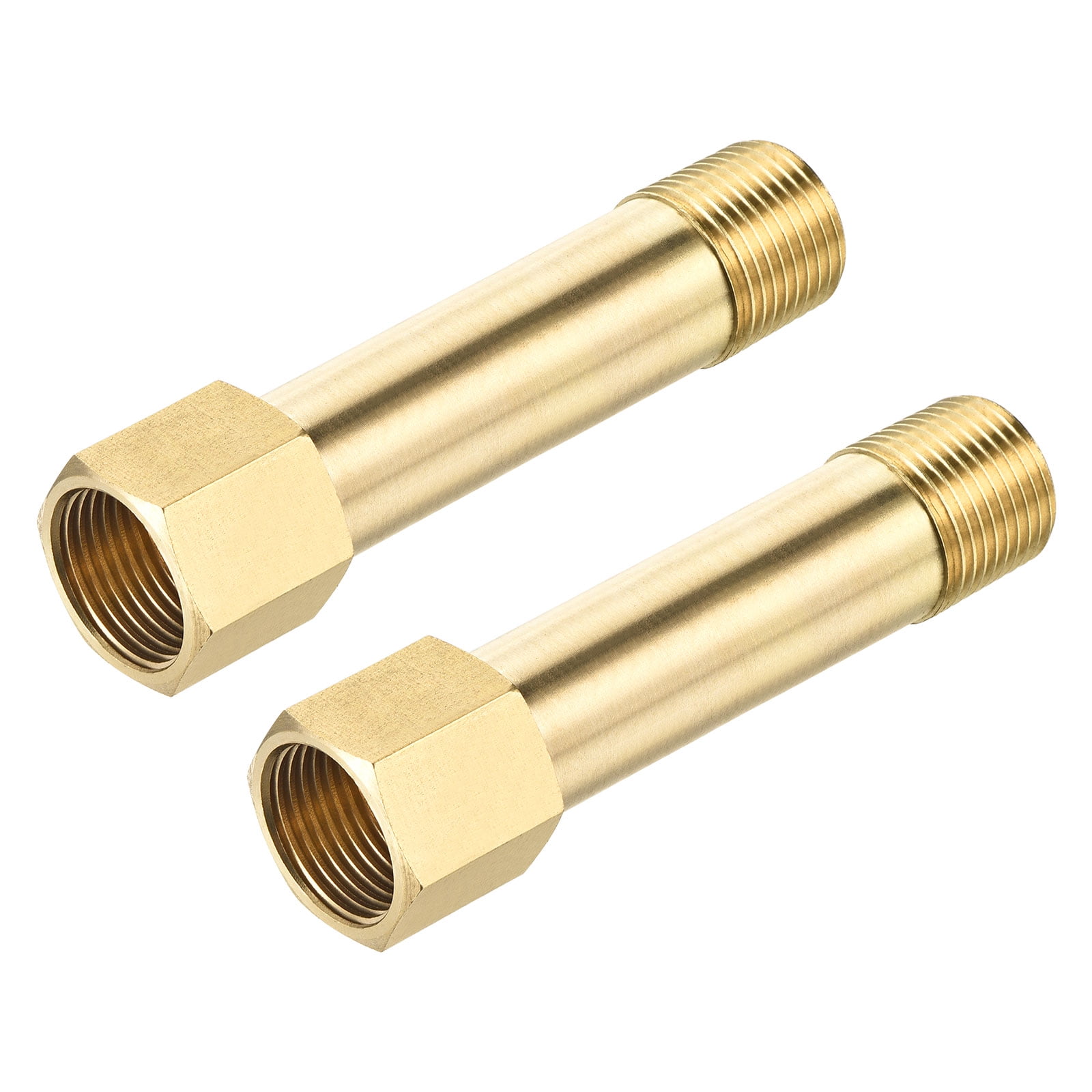 Unique Bargains Brass Pipe Fitting G3/8 Female to G3/8 Male Thread ...