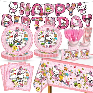 Hello Kitty Birthday Party Decorations - 1 Hello Kitty Tablecloth, 1 ...