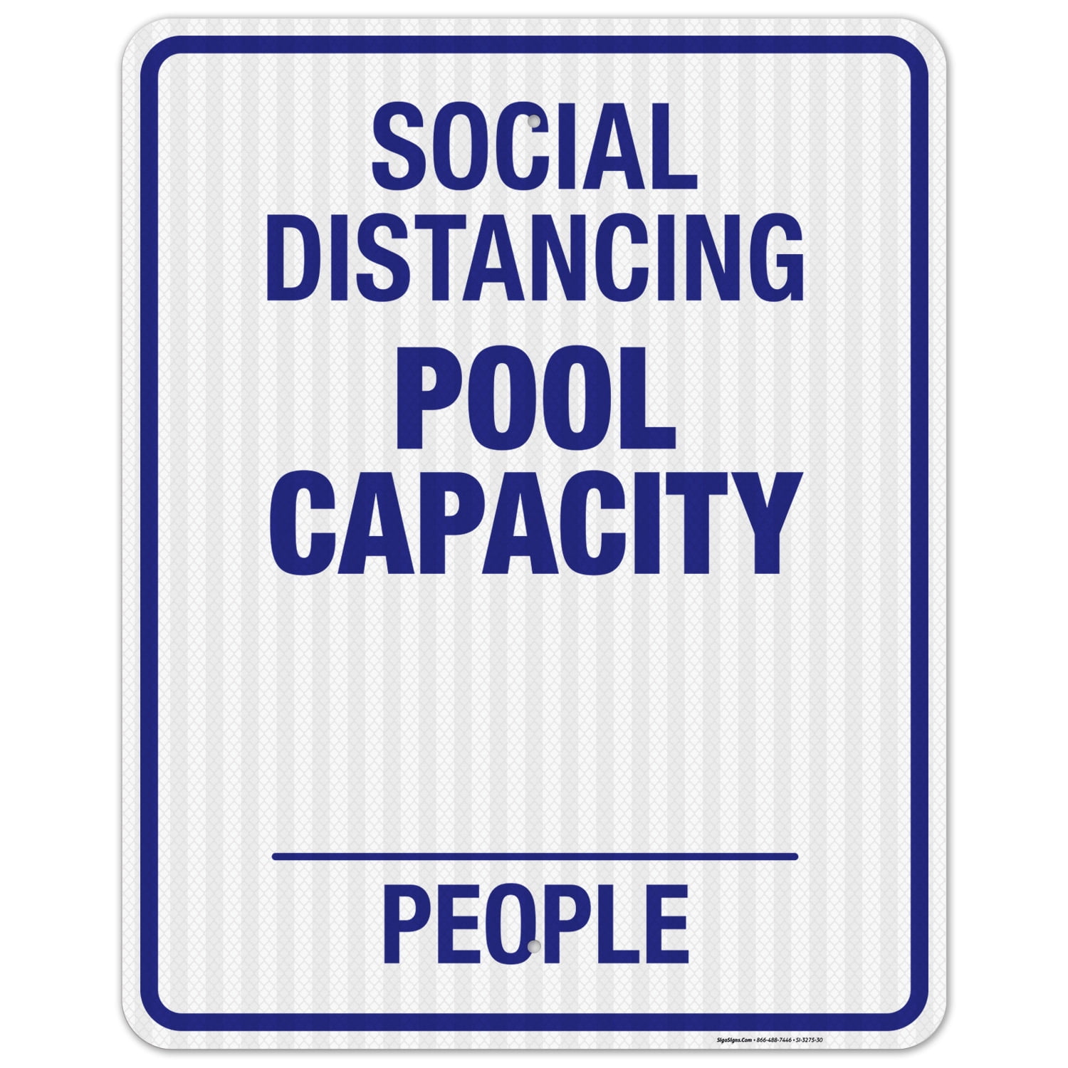Social Distancing Pool Capacity Sign, - Walmart.com