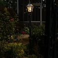 Baytown II Bulb Solar Lamp Post with EZ Anchor - Black Finish - Walmart.com