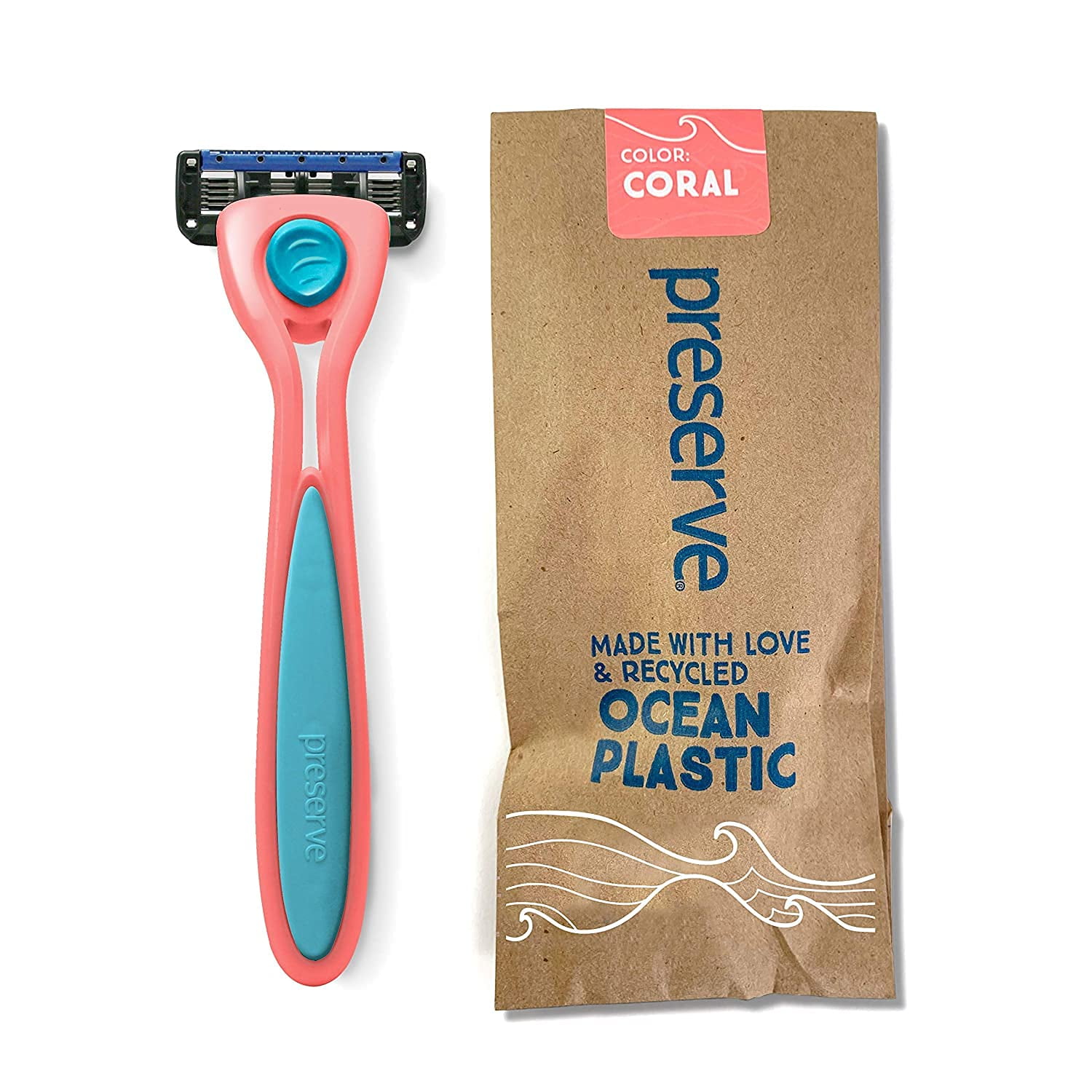 Sistema Razor Preserve PoPi Shave 5 con plástico oceánico reciclado ...