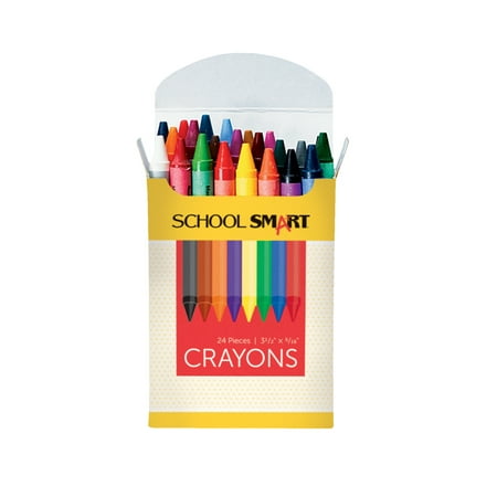 School Smart Non-Toxic Regular Crayon in Tuck Box, 5/16 X 3-1/2 in ...