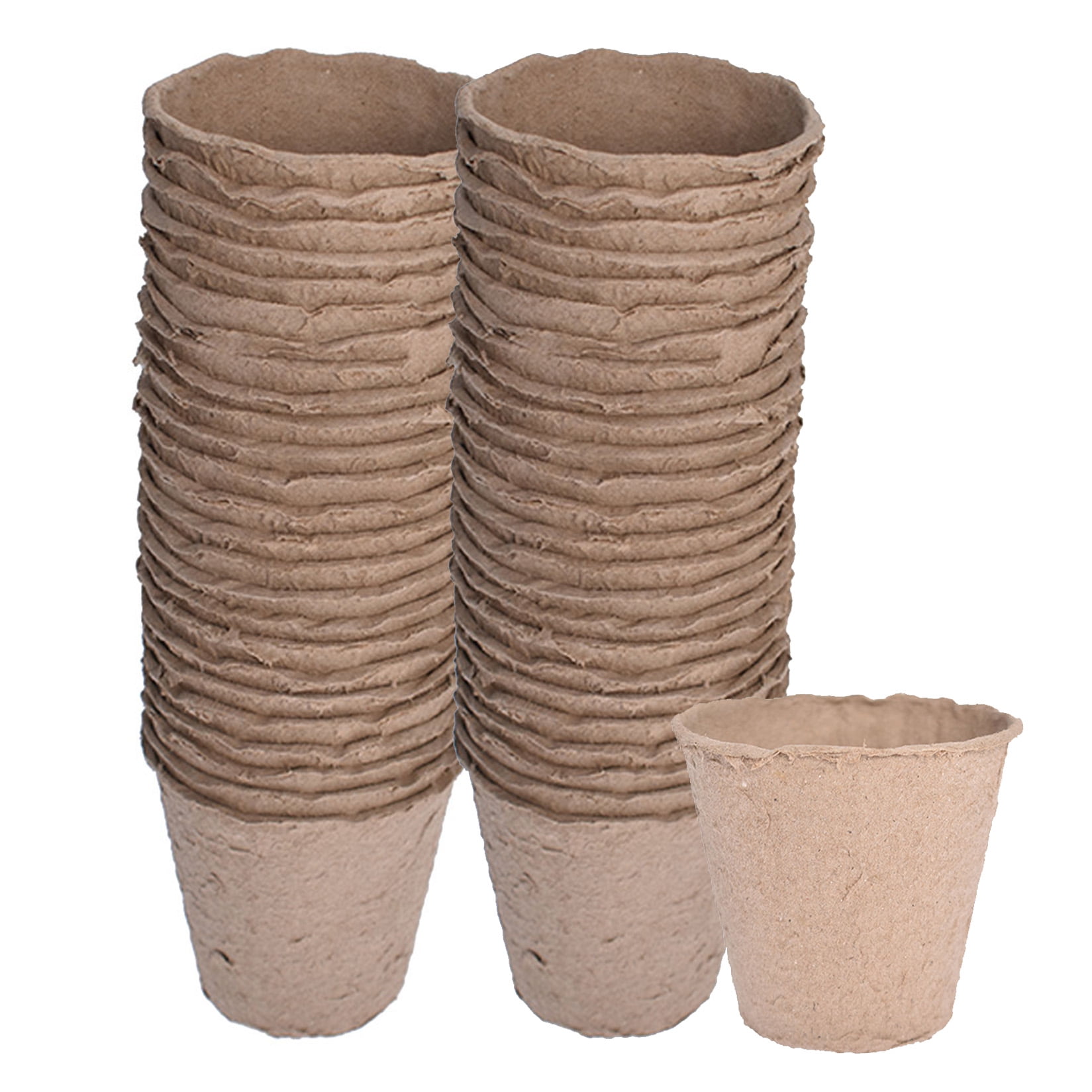 hostic 3.2" Seedling Paper Pots Biodegradable Paper Pulp Peat Pots ...