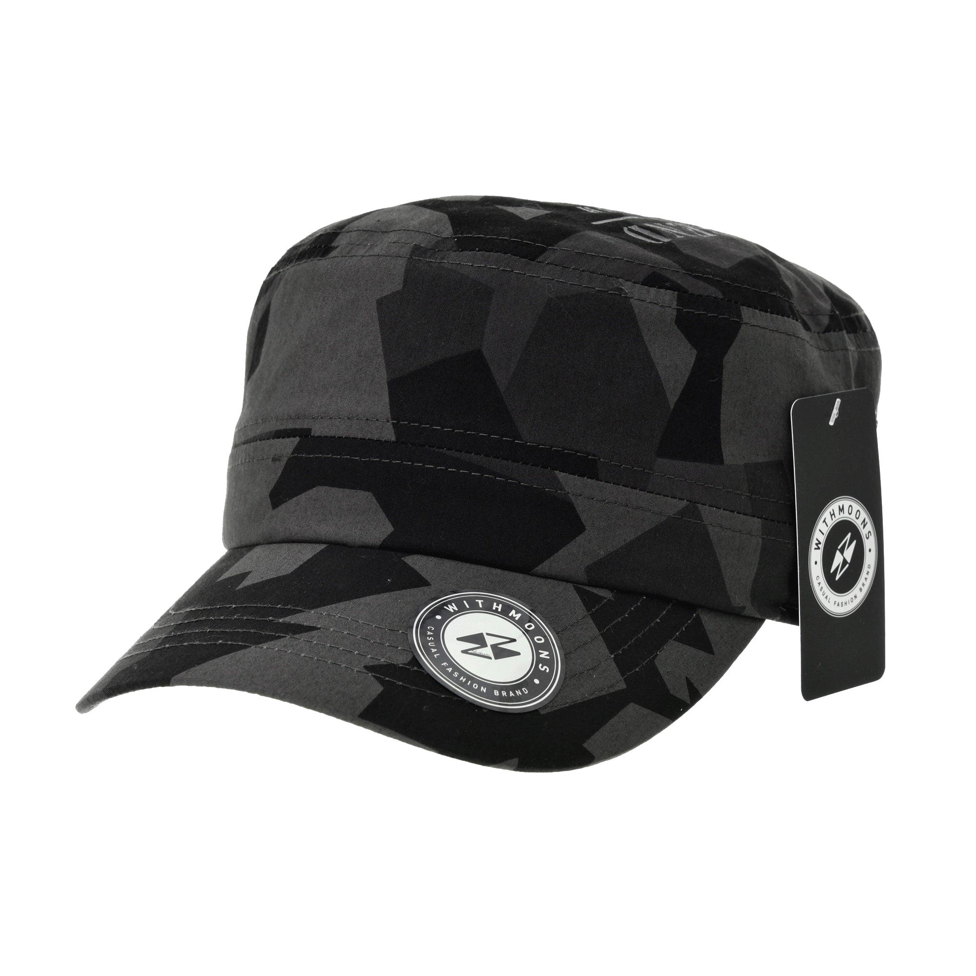 WITHMOONS Cadet Cap Military Camouflage Pattern Star Embroidery Cotton ...