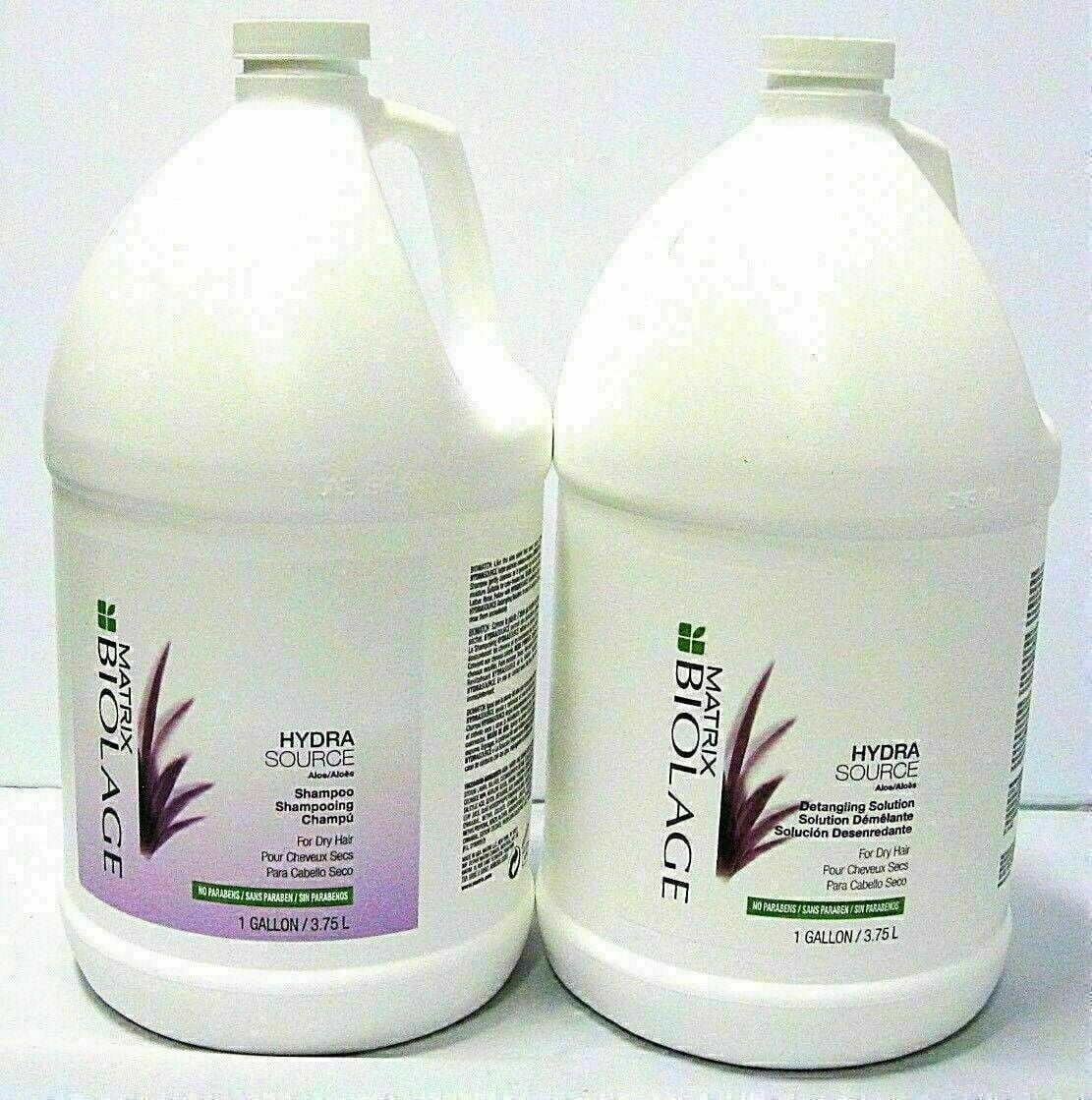 Matrix Biolage HydraSource Shampoo & Detangler Gallon Size DUO ...