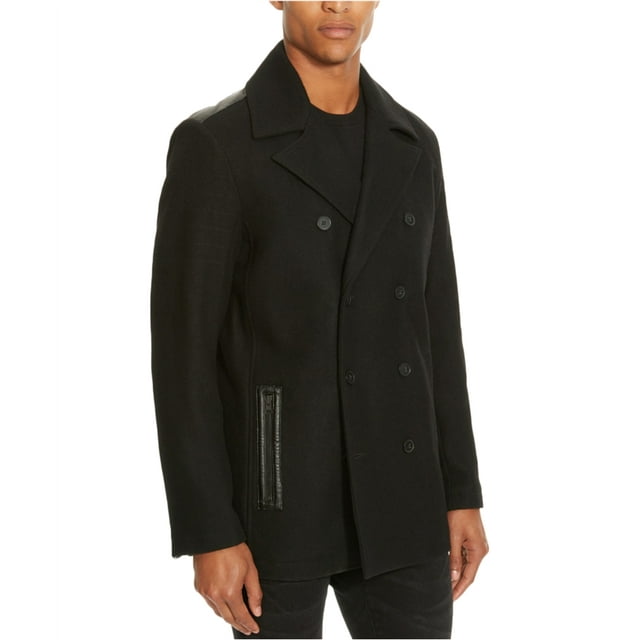 Kenneth Cole Reaction NEW Black Mens Size XL Double Breasted Peacoat - Walmart.com