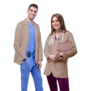 Red KapÂ® Men's Three Button Lapel Counter Coat - Walmart.com