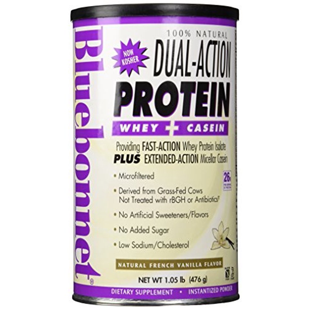 Bluebonnet Nutrition Dual Action Protein Powder Vanilla Flavor, 1.05 ...