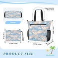 Beach Tote Bag with Waterproof Wet Pocket & Detachable Pouch for Pool ...